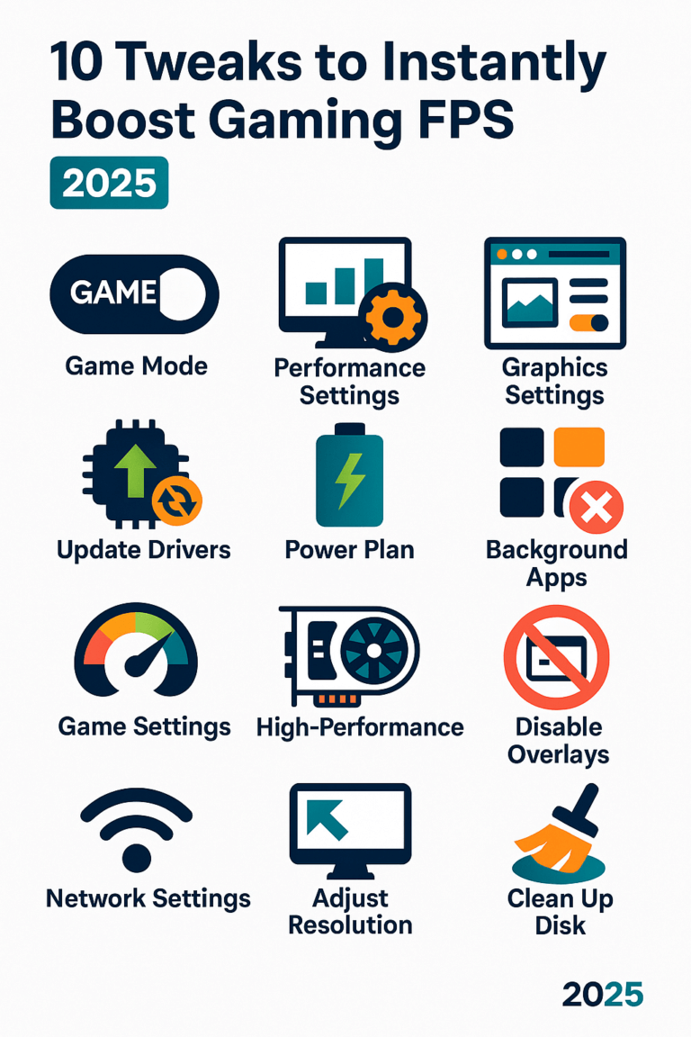 Boost Gaming FPS in 2025 – 10 Free Tweaks That Work
